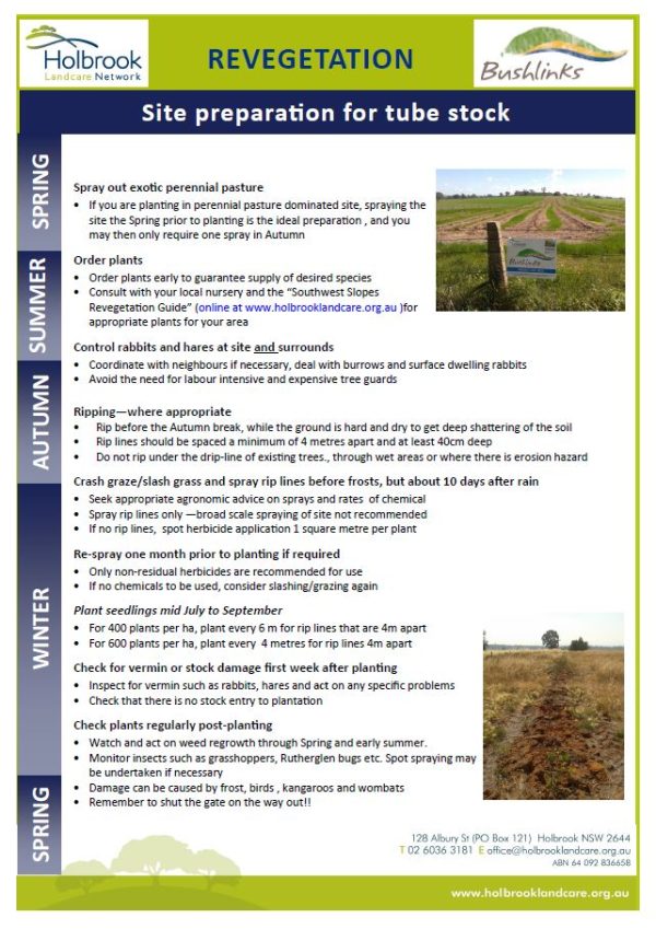 Revegetation Guide - Holbrook Landcare Network